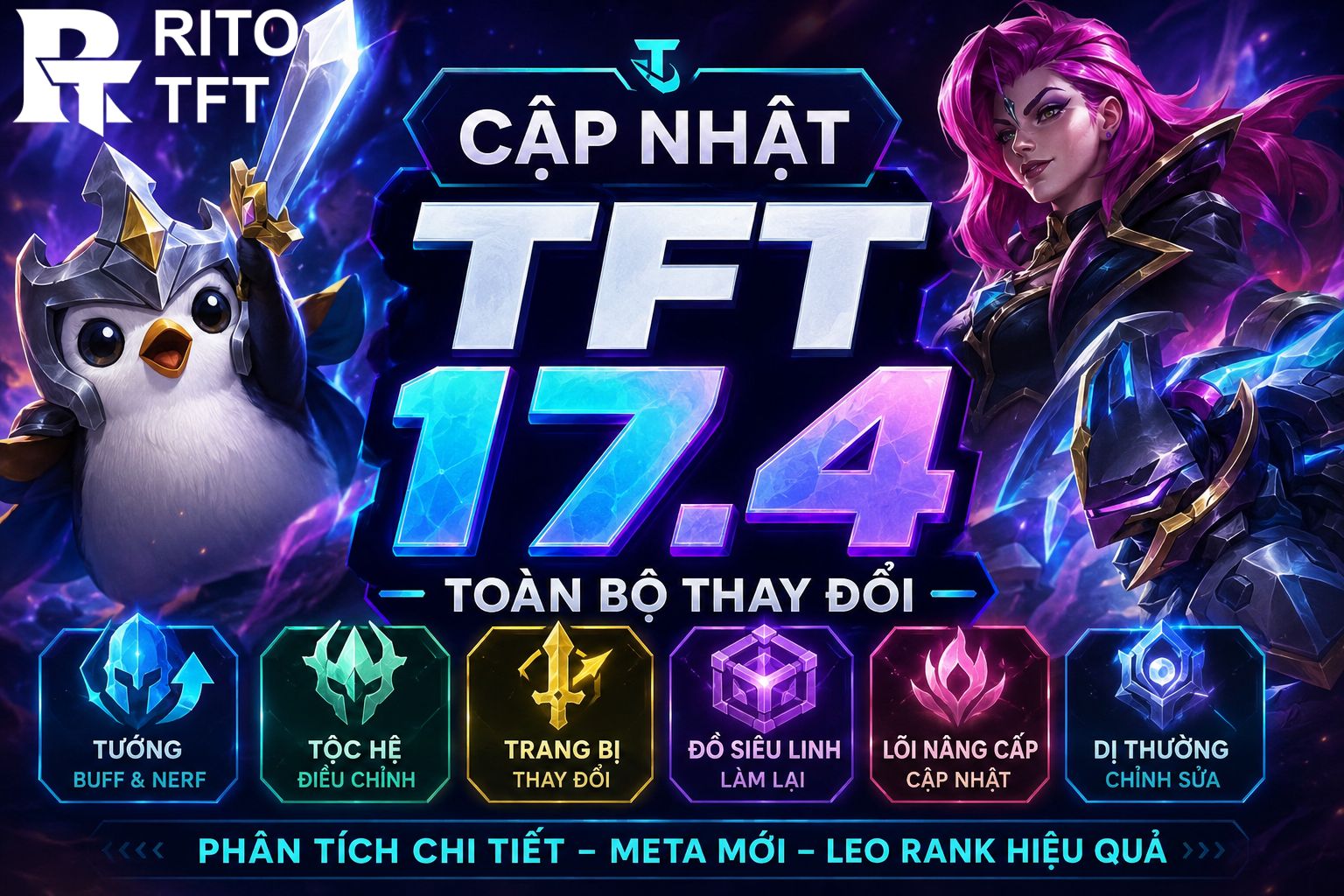 Cập Nhật TFT 17.4: Chi Tiết Buff Nerf Tướng, Tộc Hệ Và Meta Mới Nhất