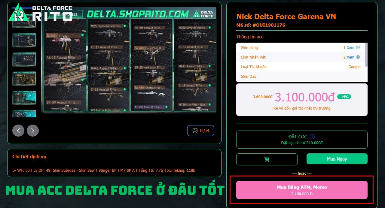 Mua Acc Delta Force Ở Đâu Tốt? Gợi Ý Shop Uy Tín