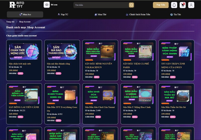 Đăng nhập Shop TFT - Săn Acc Game Hot, Giao Dịch Nhanh