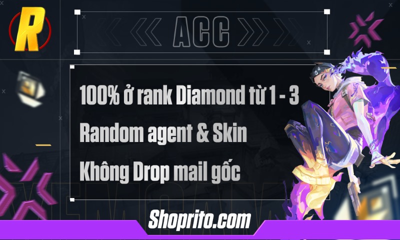 Acc Valorant Rank Diamond (Kim Cương)